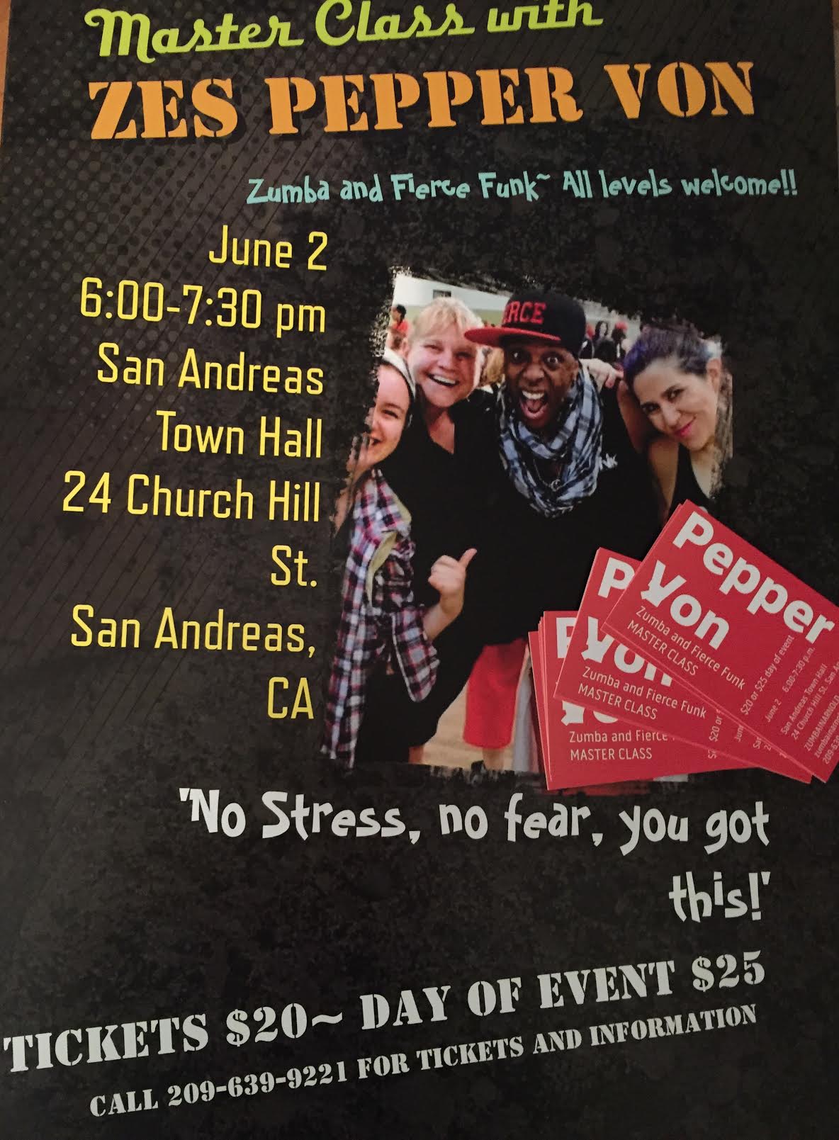 Pepper Von Zumba & Fierce Funk Master Class June 2 – The Pine Tree