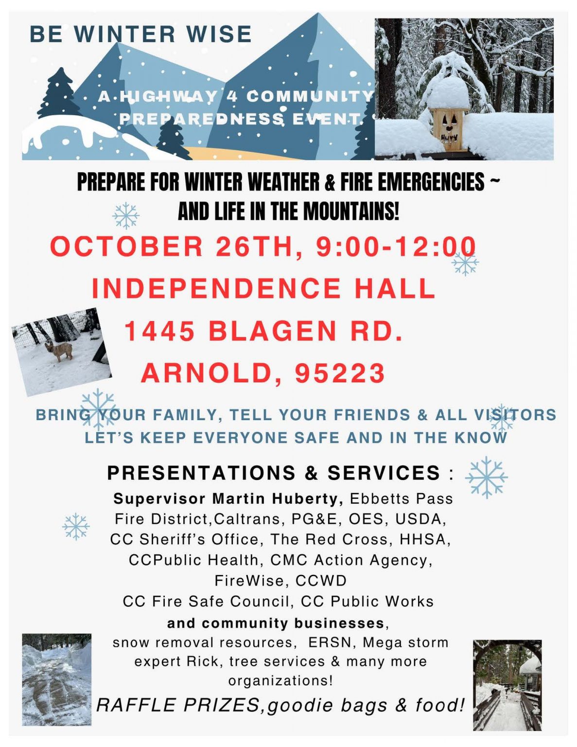Be Winter Wise Community Preparedness Event – The Pine Tree