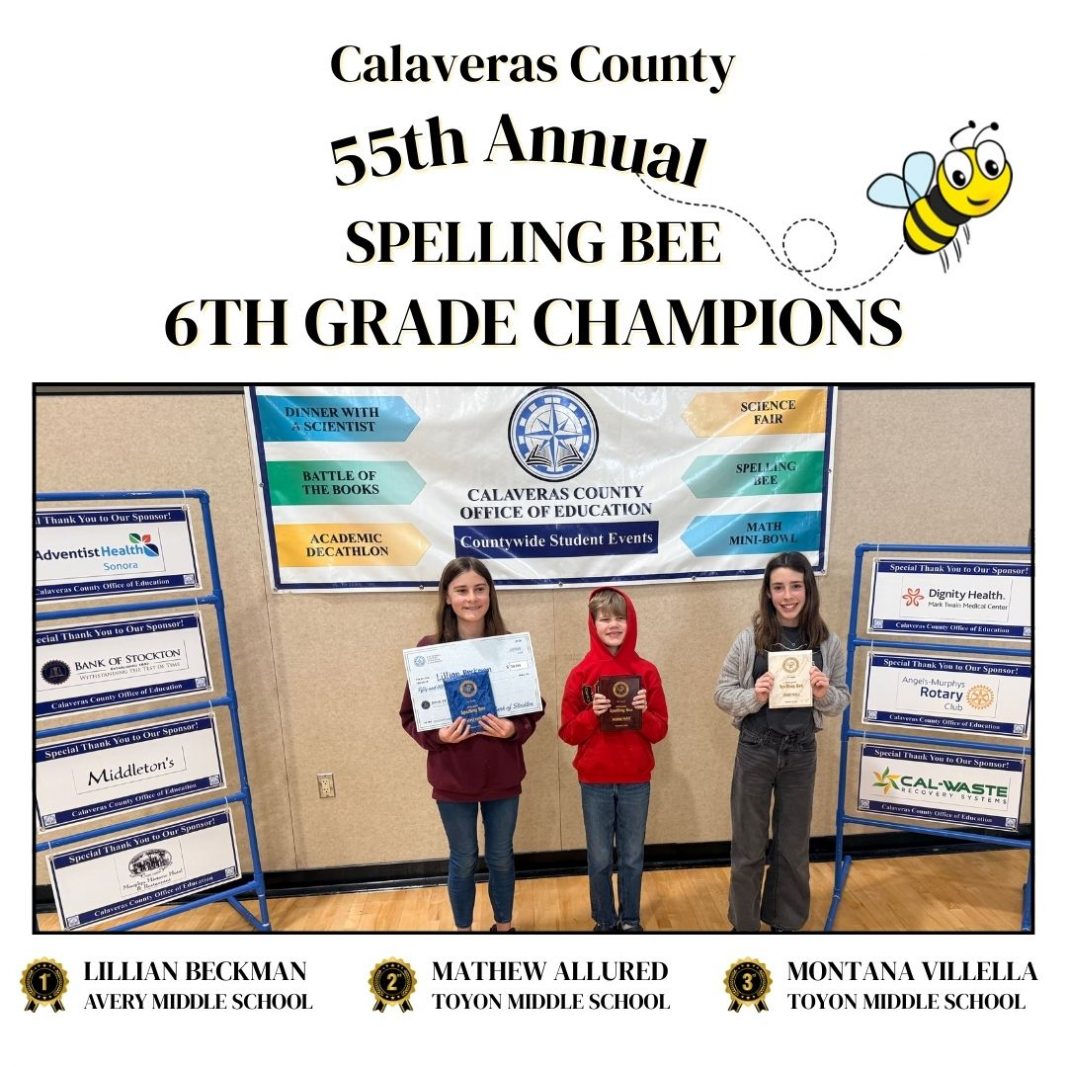 Repeat Champion Headlines 55th Annual Calaveras County Spelling Bee ...